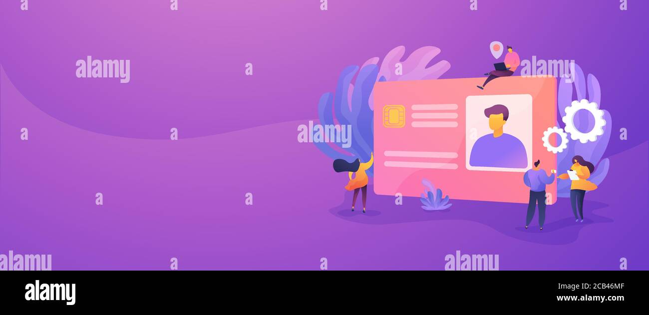 Smart ID card web banner concept Stock Vector Image & Art - Alamy