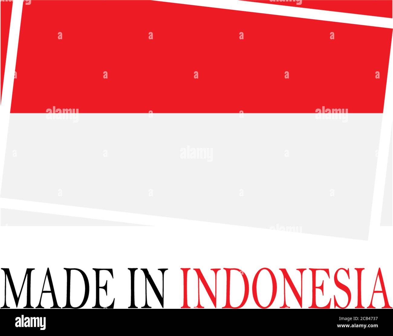 Made in Indonesia, Indonesian flag icon logo vector template Stock ...