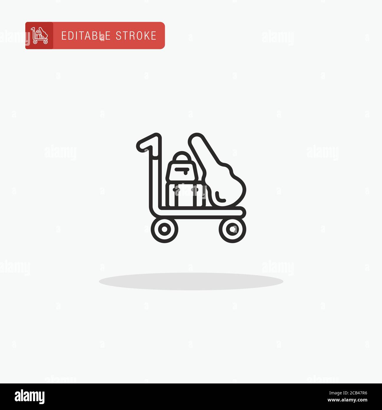 Trolley icon vector. Trolley icon for presentation Stock Vector Image ...