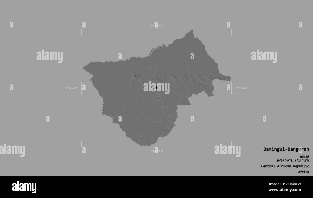 Area of Bamingui-Bangoran, prefecture of Central African Republic ...