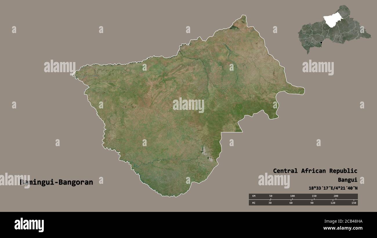Shape of Bamingui-Bangoran, prefecture of Central African Republic ...