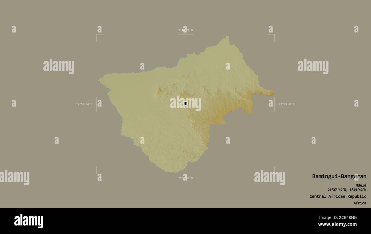 Area of Bamingui-Bangoran, prefecture of Central African Republic ...