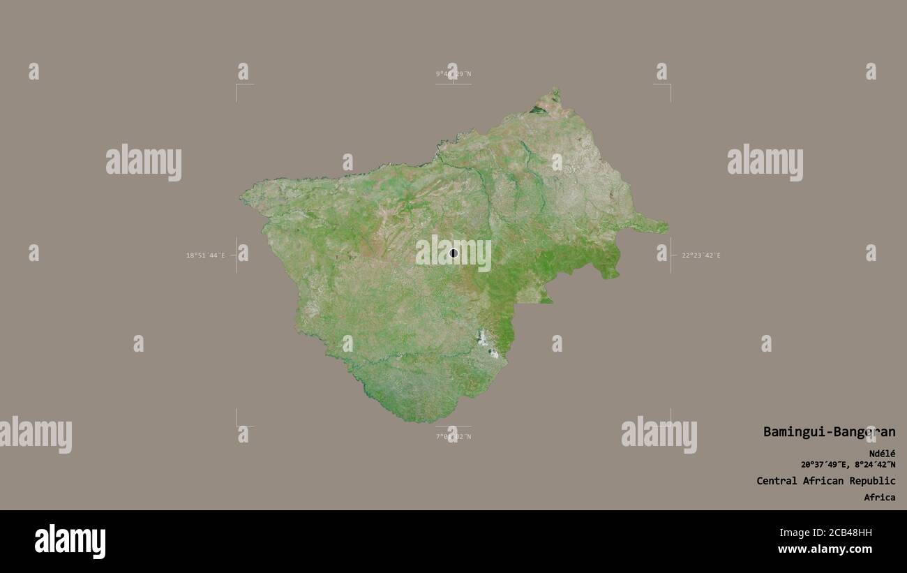 Area of Bamingui-Bangoran, prefecture of Central African Republic ...