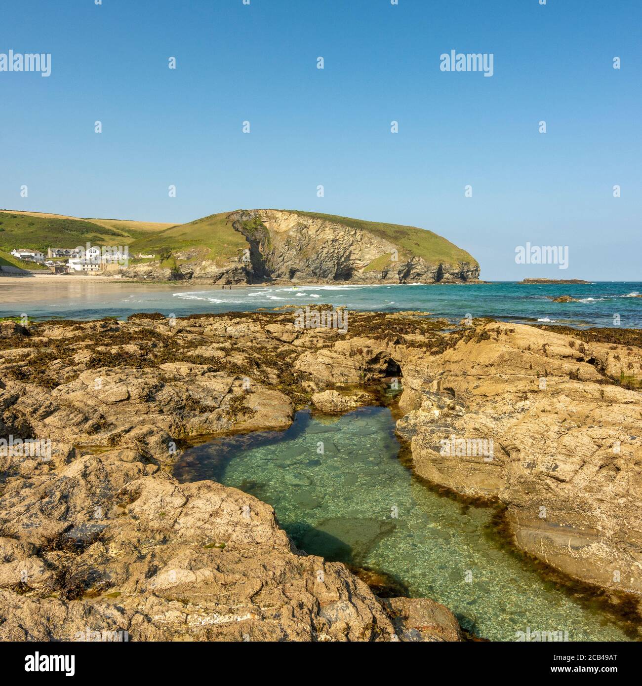 Portreath cornwall tidal pool hi-res stock photography and images - Alamy