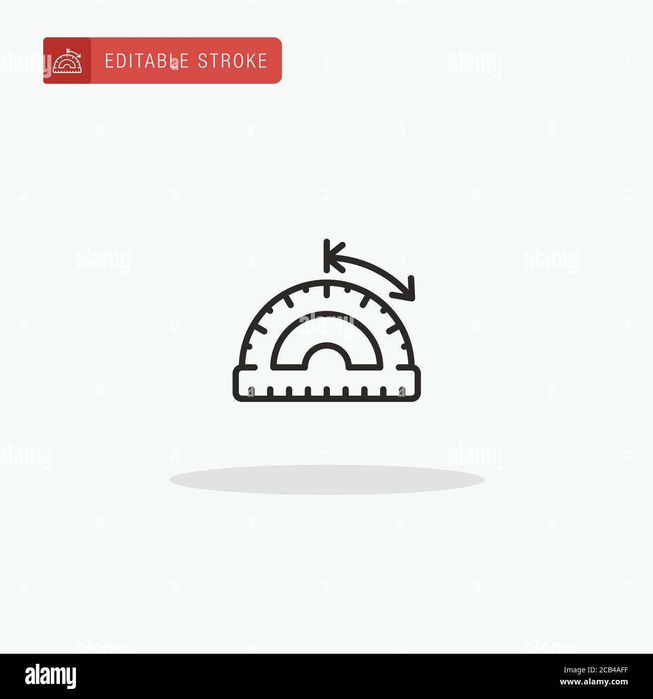 Protractor icon vector. Protractor icon for presentation Stock Vector ...