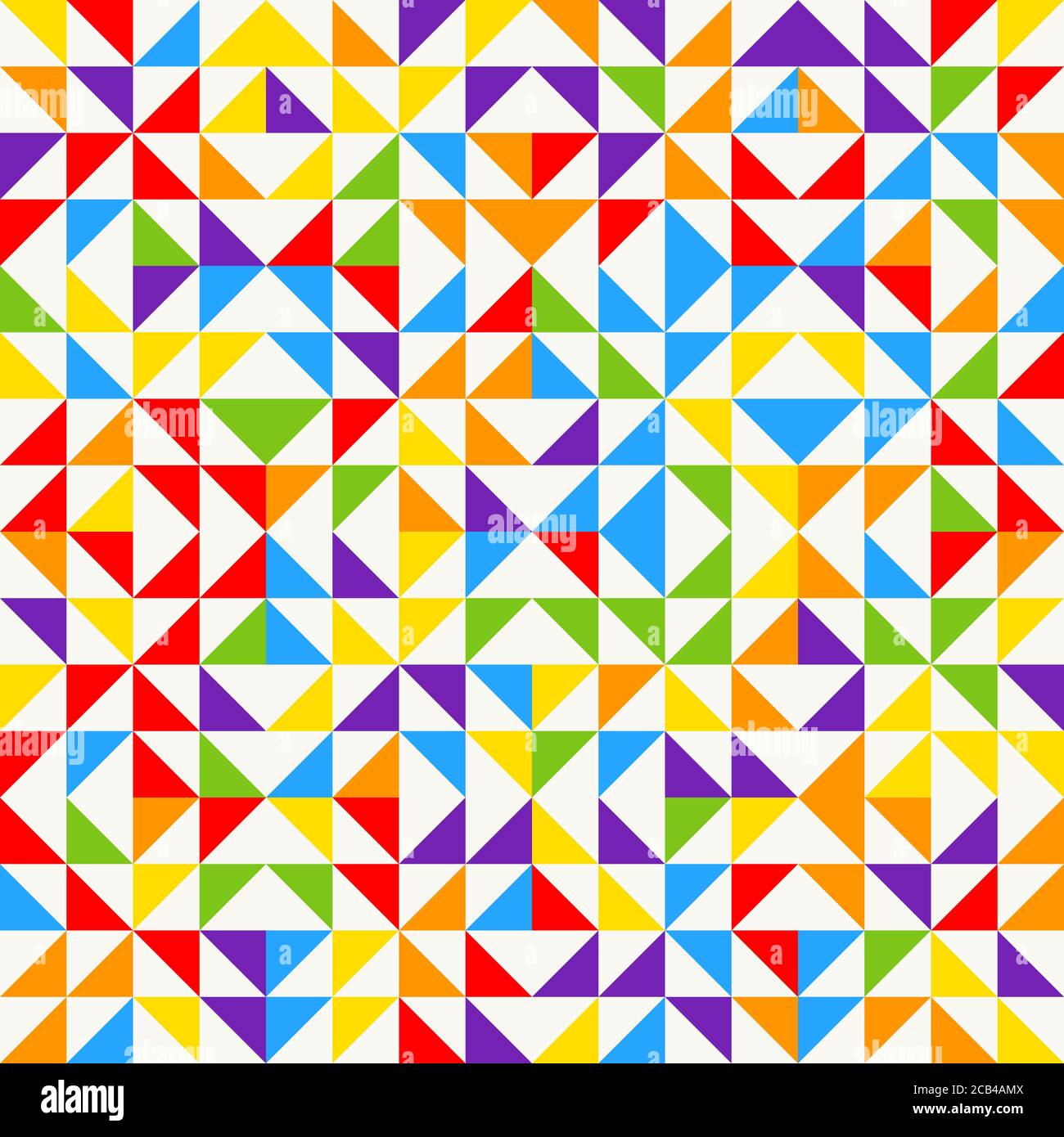 Rainbow mosaic tiles, abstract geometric background, seamless vector ...