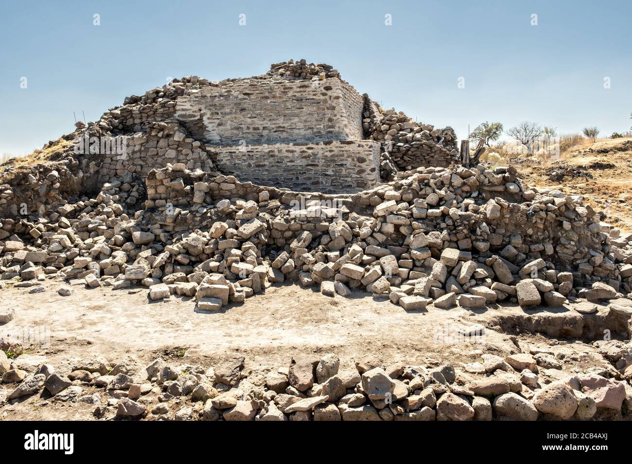 Ruins of Teocaltitan, a recently uncovered archeological site ...
