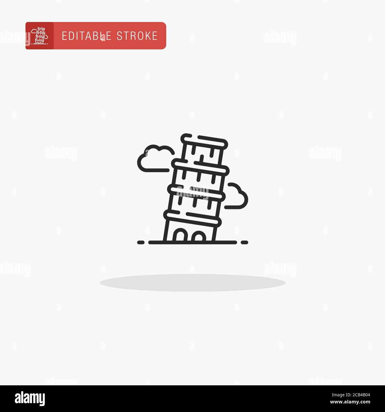 Leaning Tower Of Pisa icon vector. Leaning Tower Of Pisa icon for ...