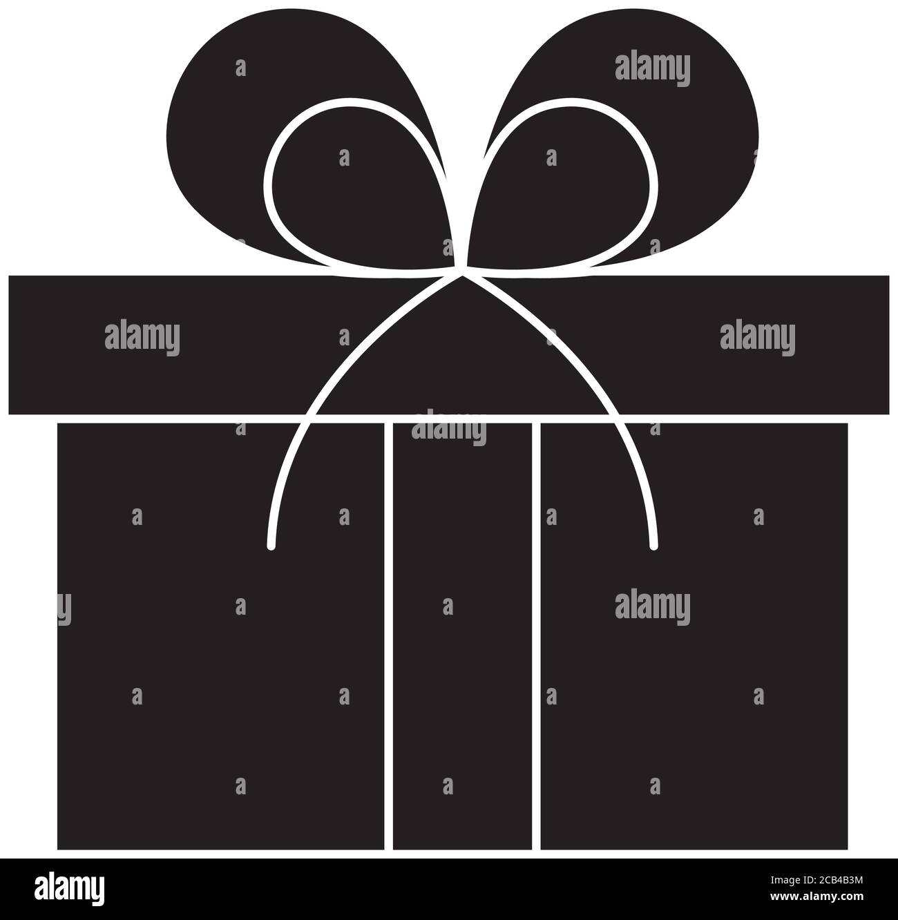 Gift silhouette style icon design, happy birthday celebration ...