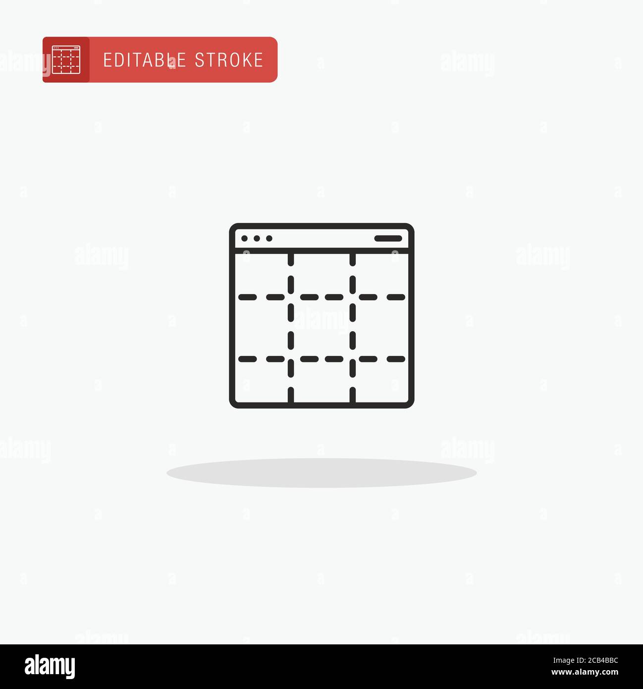 Rule Of Thirds icon vector. Rule Of Thirds icon for presentation Stock ...
