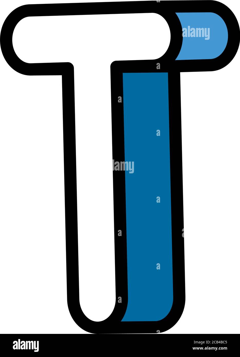 3d t letter design, lettering typography retro and comic theme Vector ...