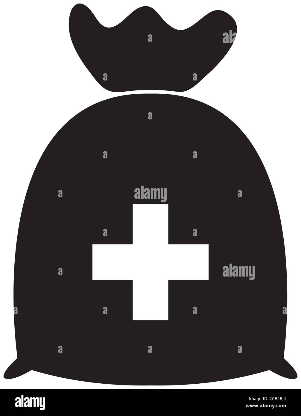 money bag with cross silhouette style icon design of Charity and ...