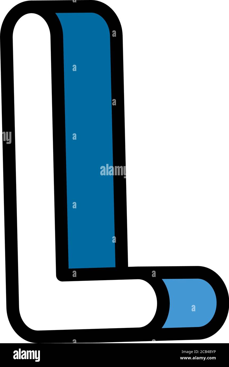 3d l letter design, lettering typography retro and comic theme Vector ...