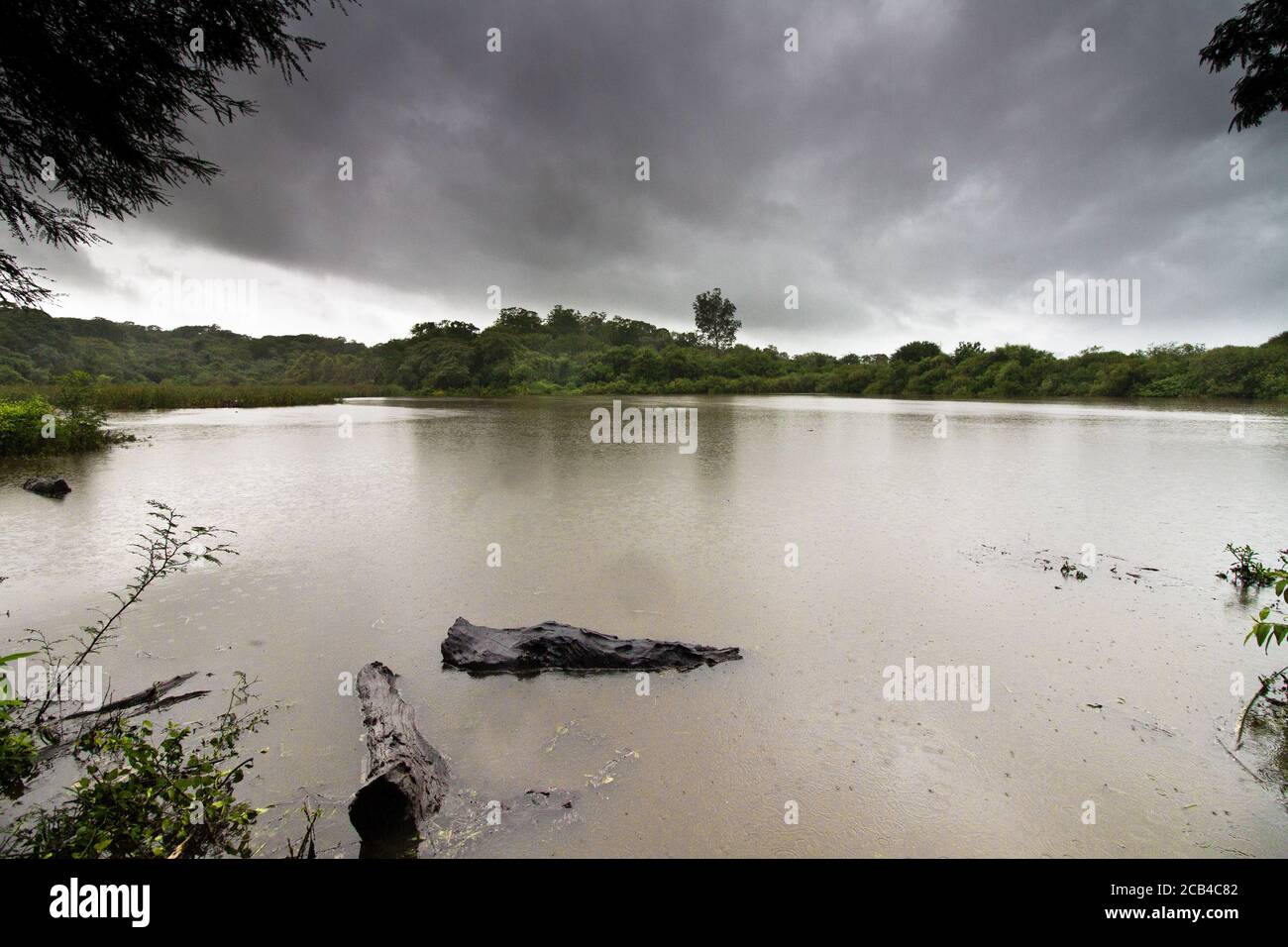 A boat floating along a river next to a body of water Stock Photo - Alamy