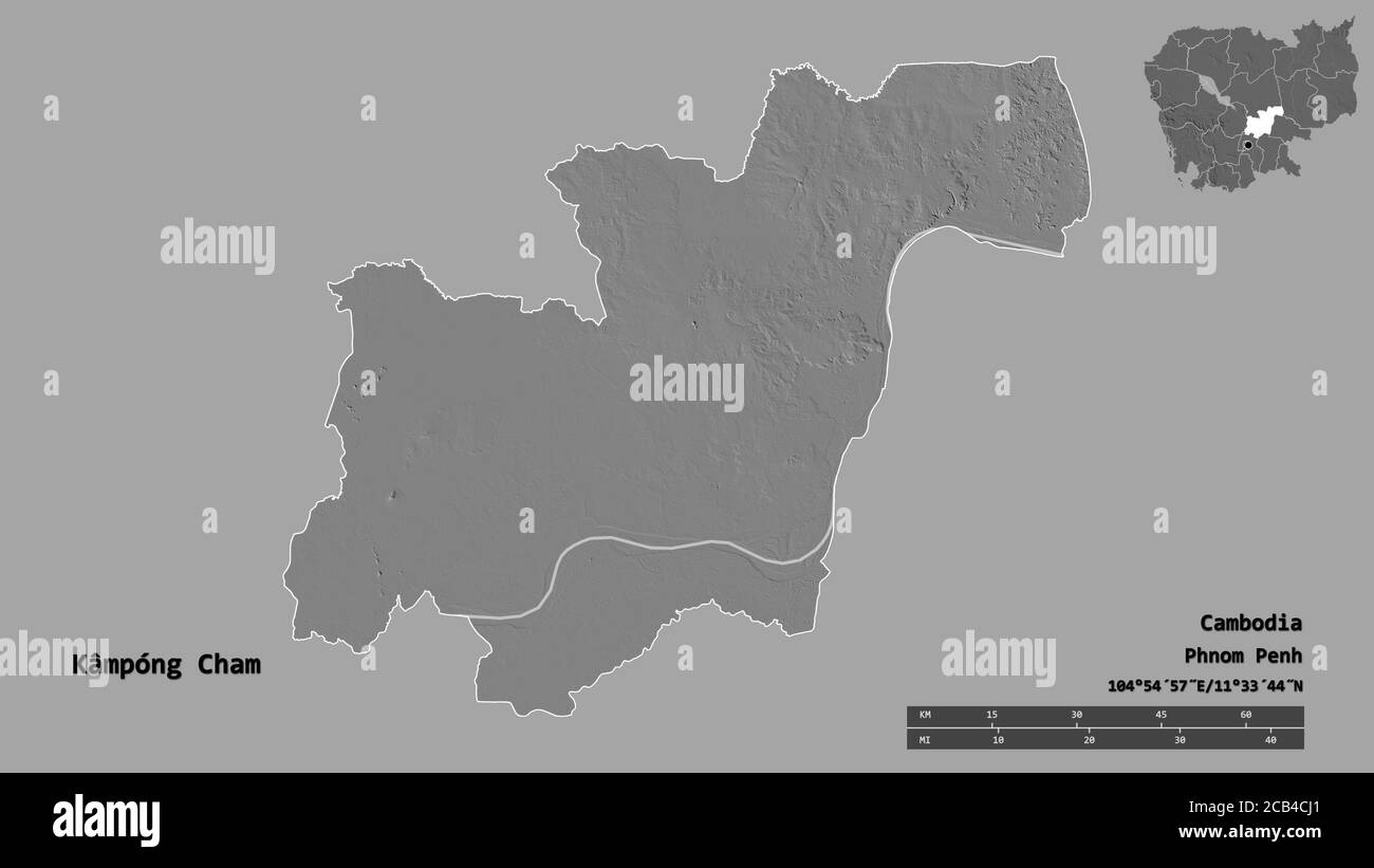 Map of kampong cham Black and White Stock Photos & Images - Alamy
