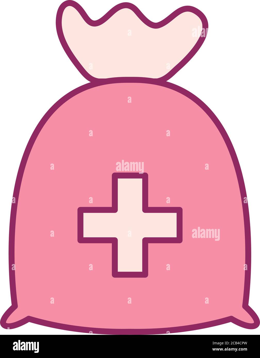 money bag with cross line and fill style icon design of Charity and ...