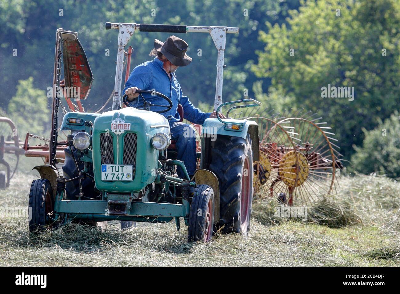 Agricultural star wheel hay rake machine hi-res stock photography and ...