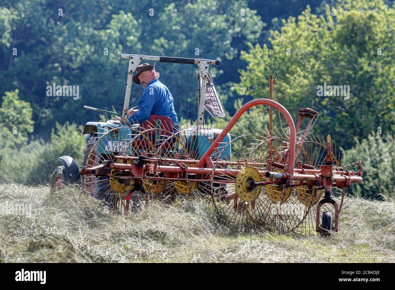 Agricultural star wheel hay rake machine hi-res stock photography and ...