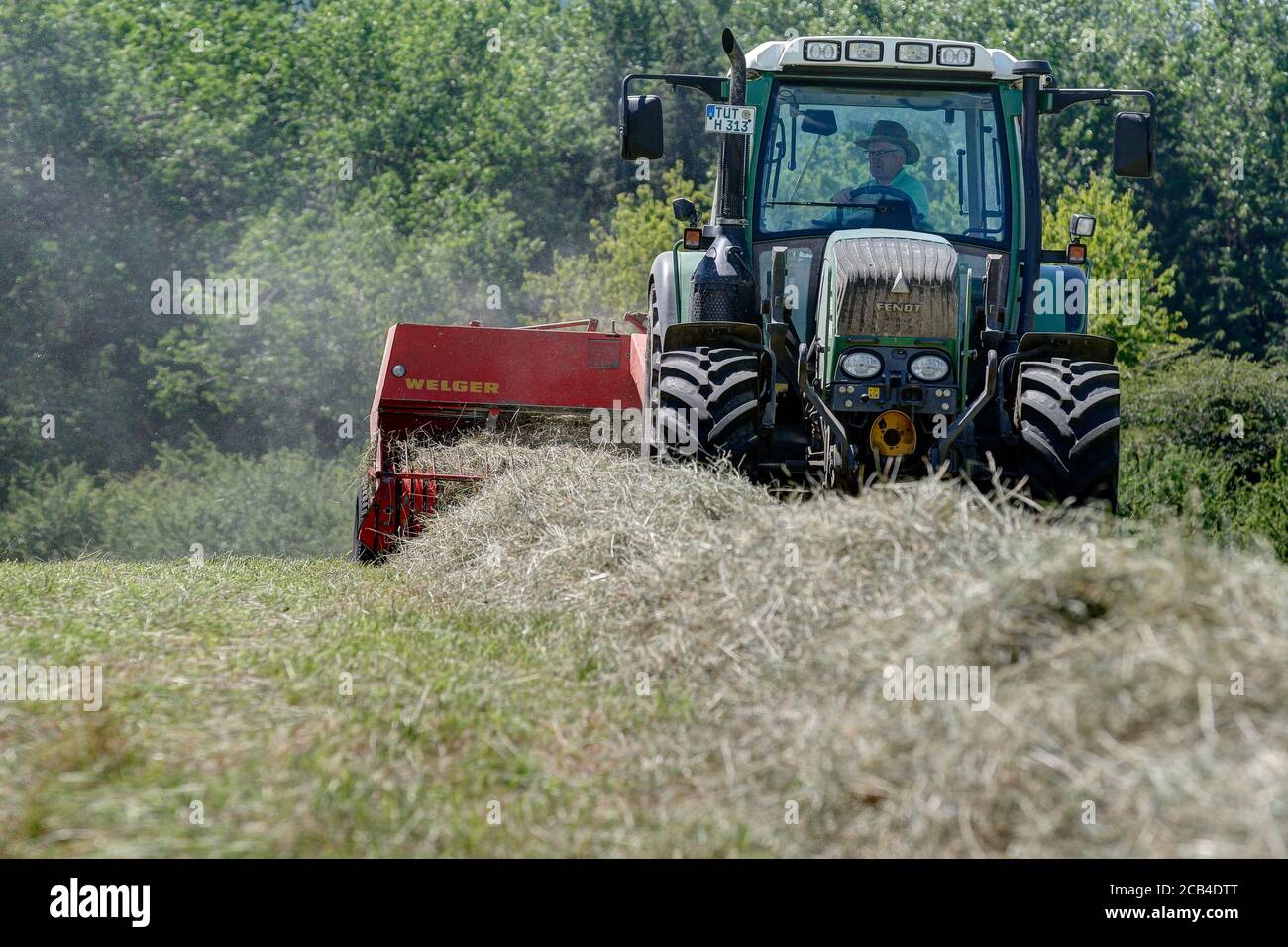 Trossingen, Germany, June 25th, 2020. Modern Fendt 313 tractor in the ...