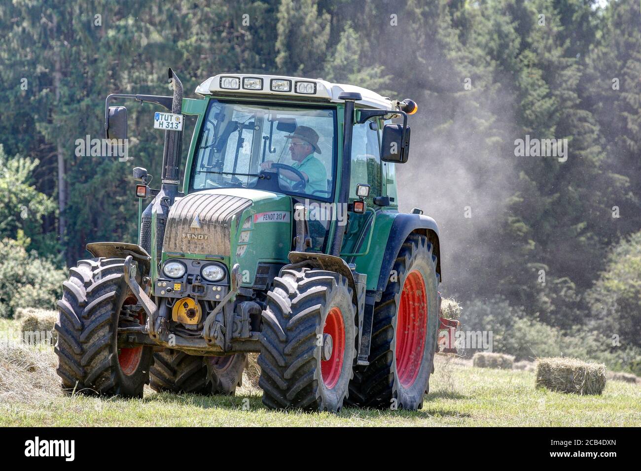 Trossingen, Germany, June 25, 2020. Modern Fendt Vario 323 tractor in ...