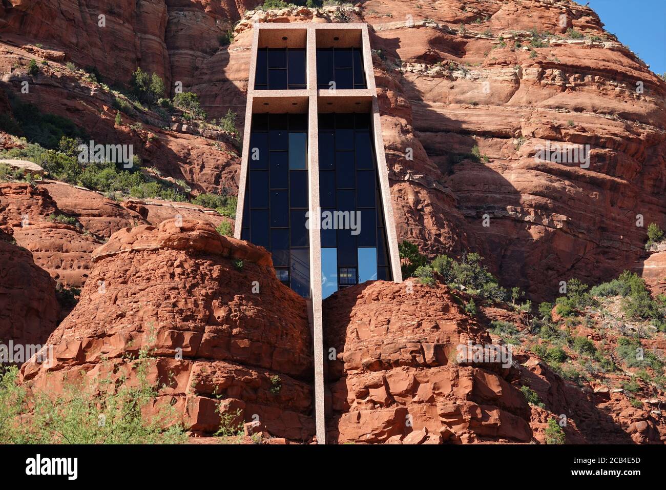 The amazing Chapel of the Holy Cross oversees beautiful Oak Creek ...
