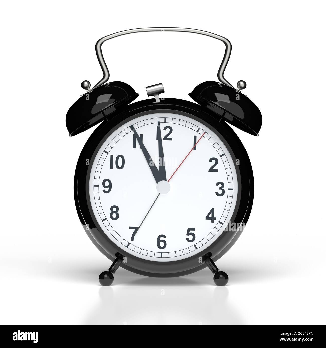 Abstract alarm clock on white background. 3D rendering Stock Photo - Alamy