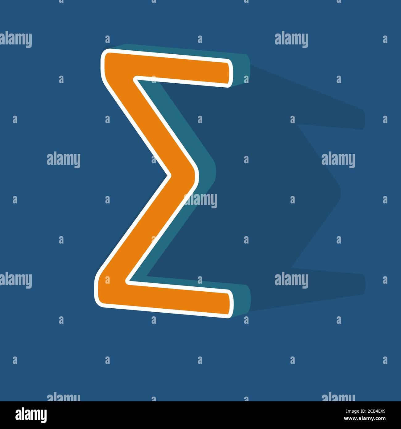 Vintage 3D isometric Greek Sigma on dark blue background Stock Vector ...