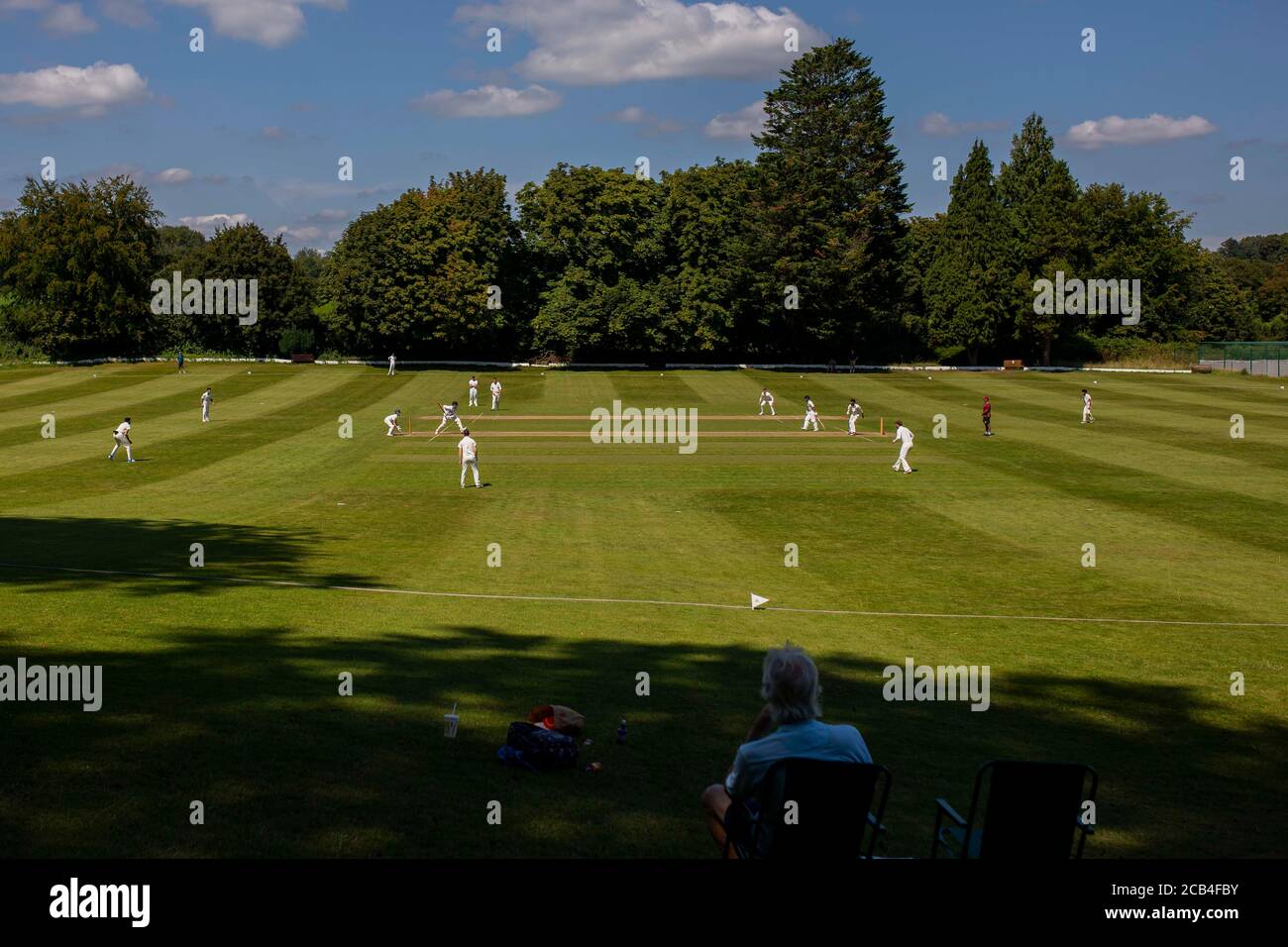 General view of a match at St Fagans cricket club in Cardiff, August ...