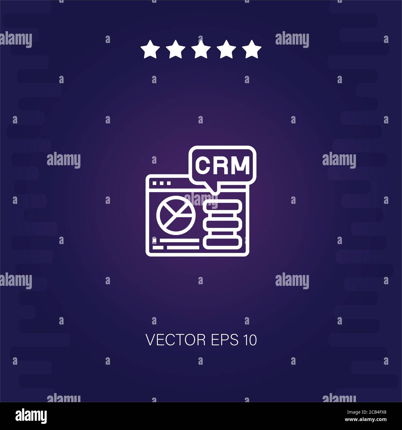 CRM vector icon modern illustration Stock Vector Image & Art - Alamy