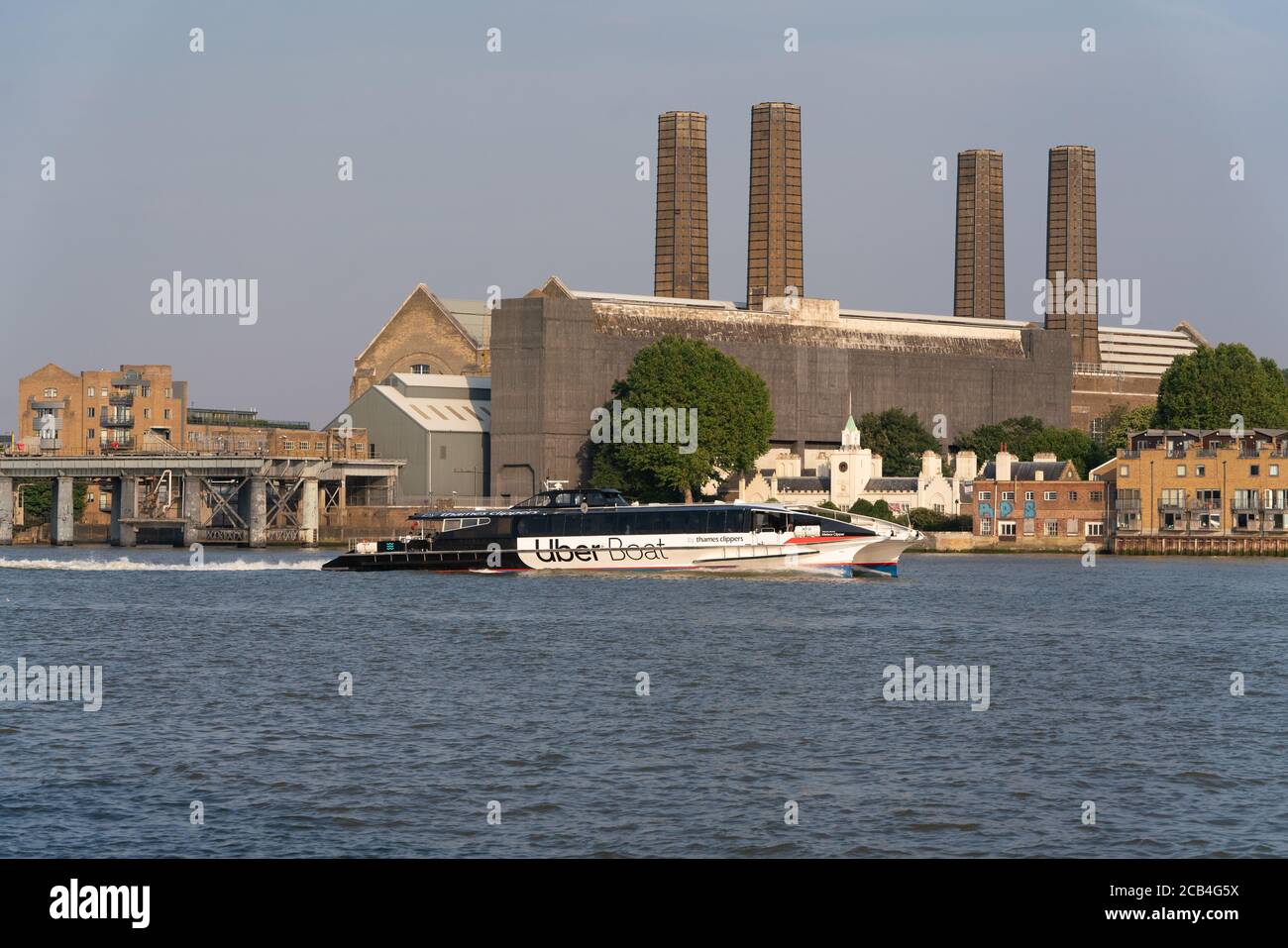 Uber Boat by Thames Clippers in service on the river thames Stock Photo ...