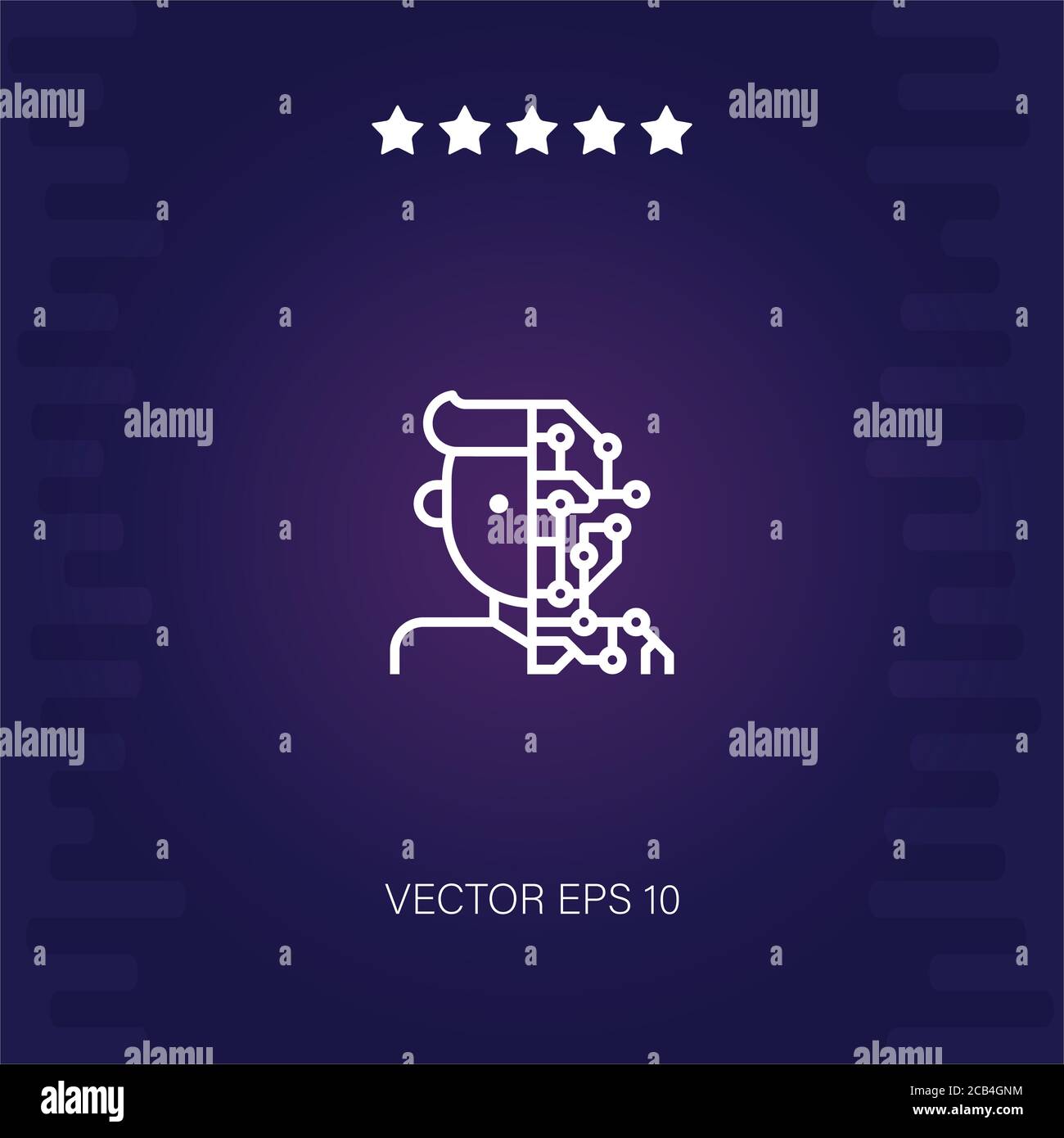 machine learning vector icon modern illustration Stock Vector Image ...