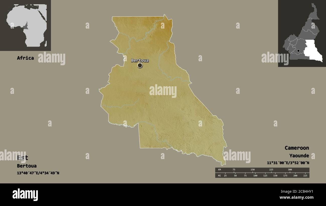 Cameroon relief map hi-res stock photography and images - Alamy