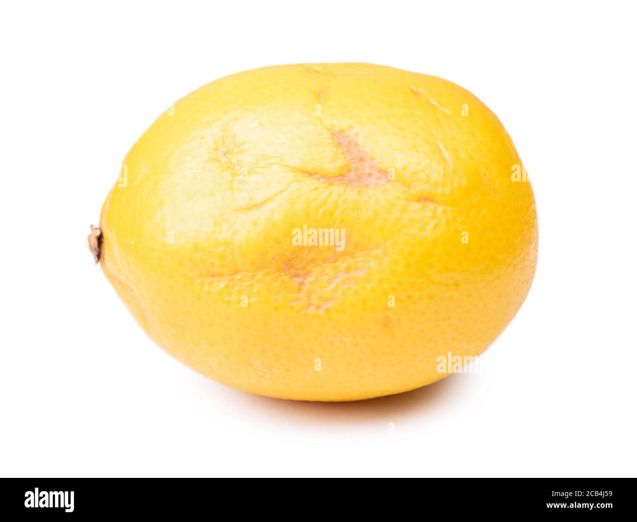 Spoiled lemon isolated on white background Stock Photo - Alamy