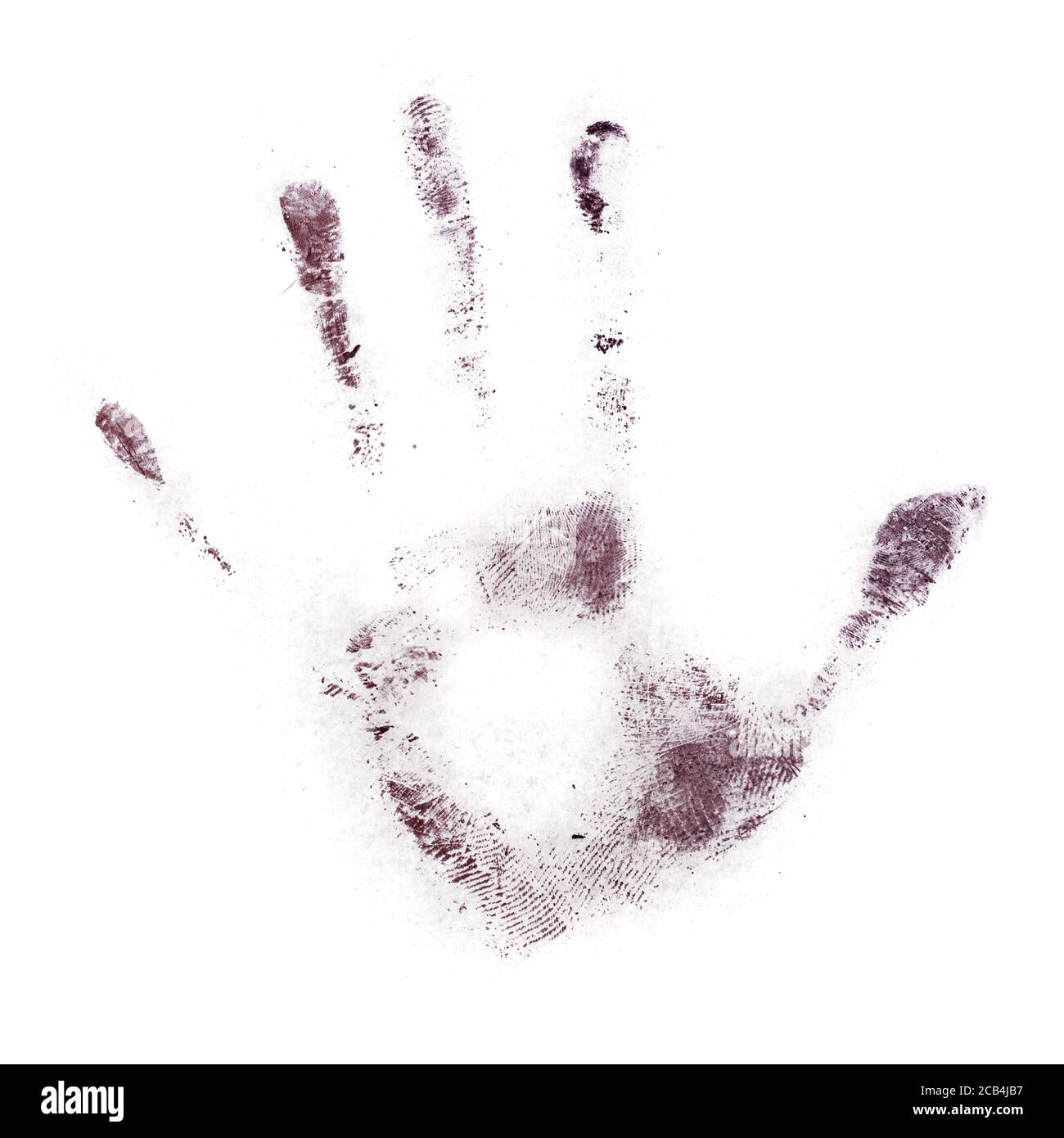 Spooky hand print isolated over white background Stock Photo - Alamy