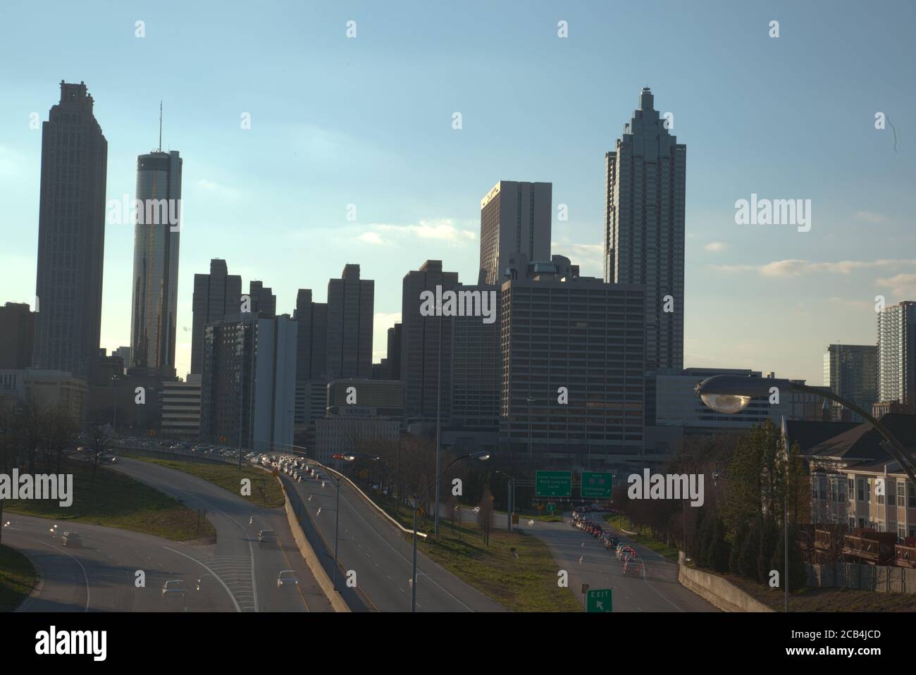 Atlanta skyline at sunset Stock Photo - Alamy