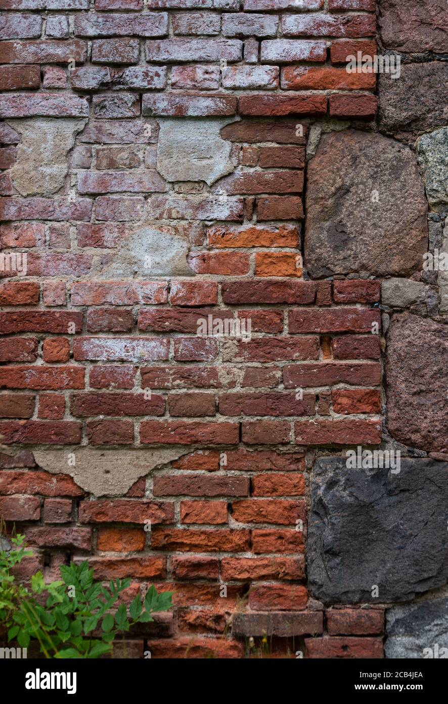 Weathered old brick texture. Damaged retro background Stock Photo - Alamy