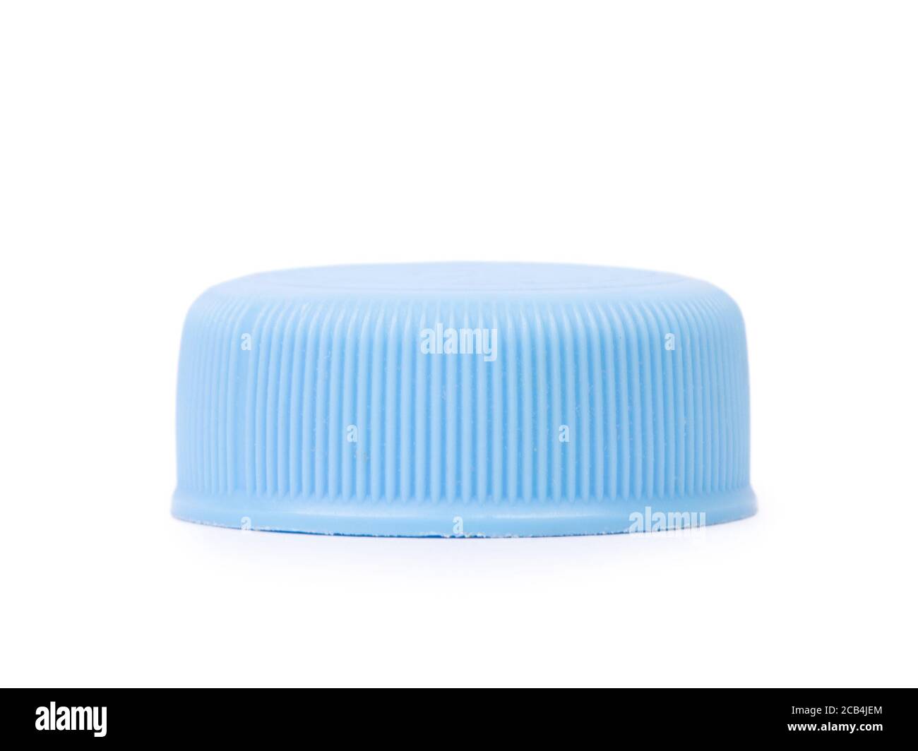 Blue plastic bottle cup isolated on white background Stock Photo - Alamy