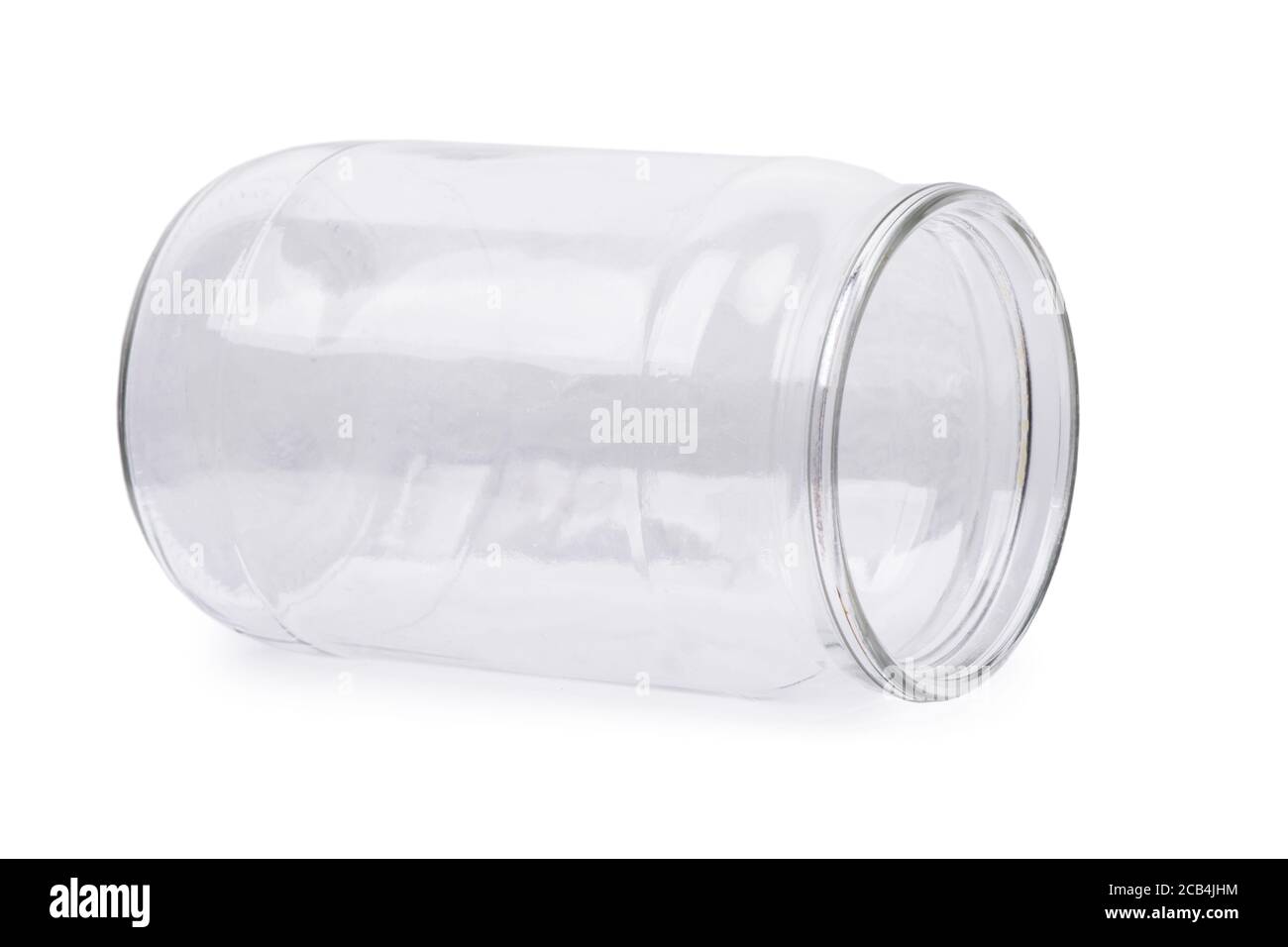 Empty transparent jar isolated over white background Stock Photo - Alamy