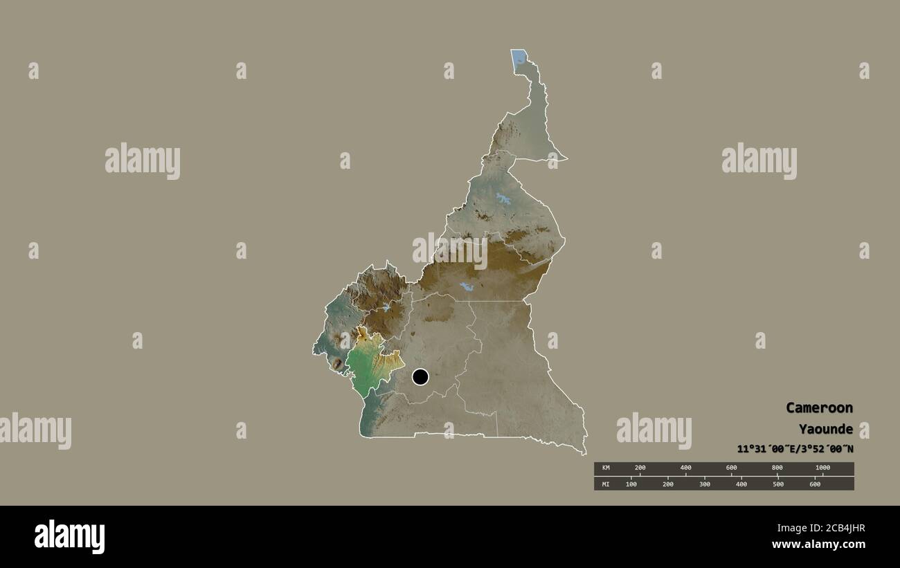 Cameroon relief map hi-res stock photography and images - Alamy
