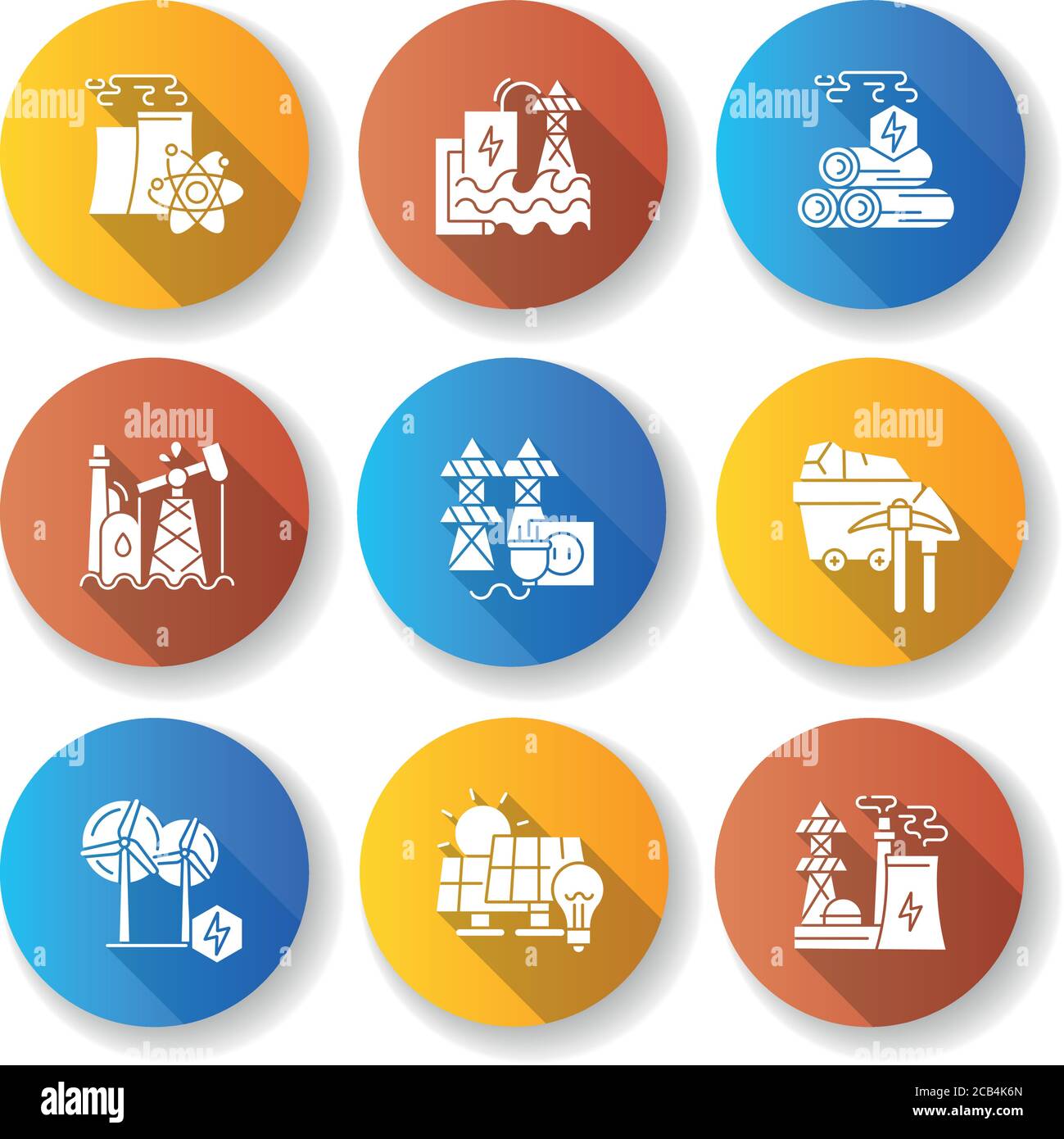 Modern brown coal power stations Stock Vector Images - Alamy