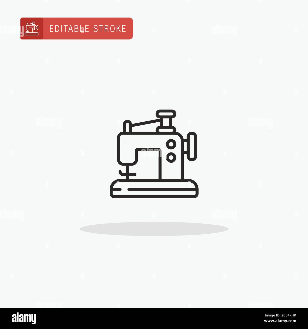 Sewing Machine Icon Vector Sewing Machine Icon For Presentation Stock