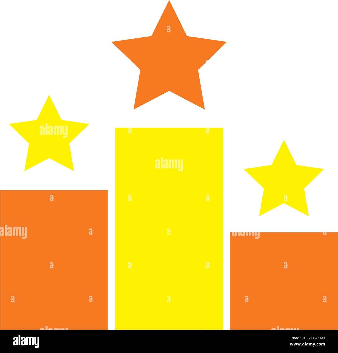 stars ranking icon over white background, flat style, vector ...