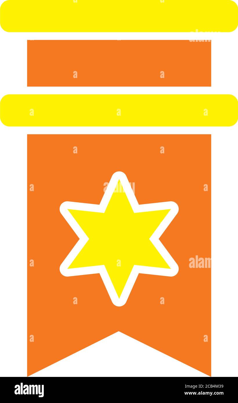 badge with star icon over white background, flat style, vector ...