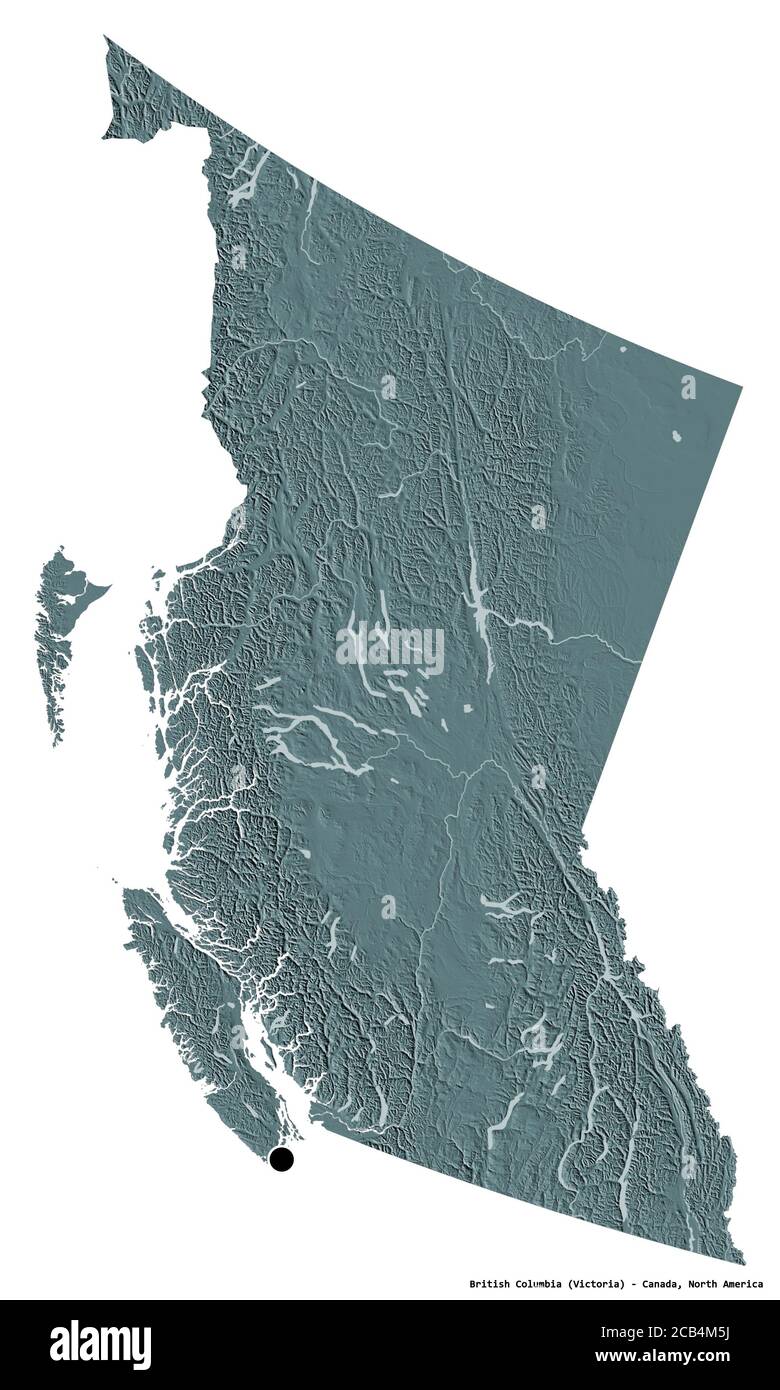British columbia map canada elevation hi-res stock photography and ...