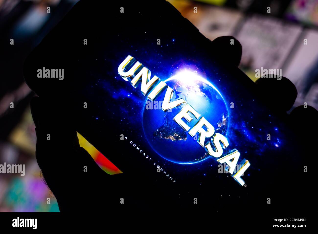 In this photo illustration the Universal Pictures logo is seen ...