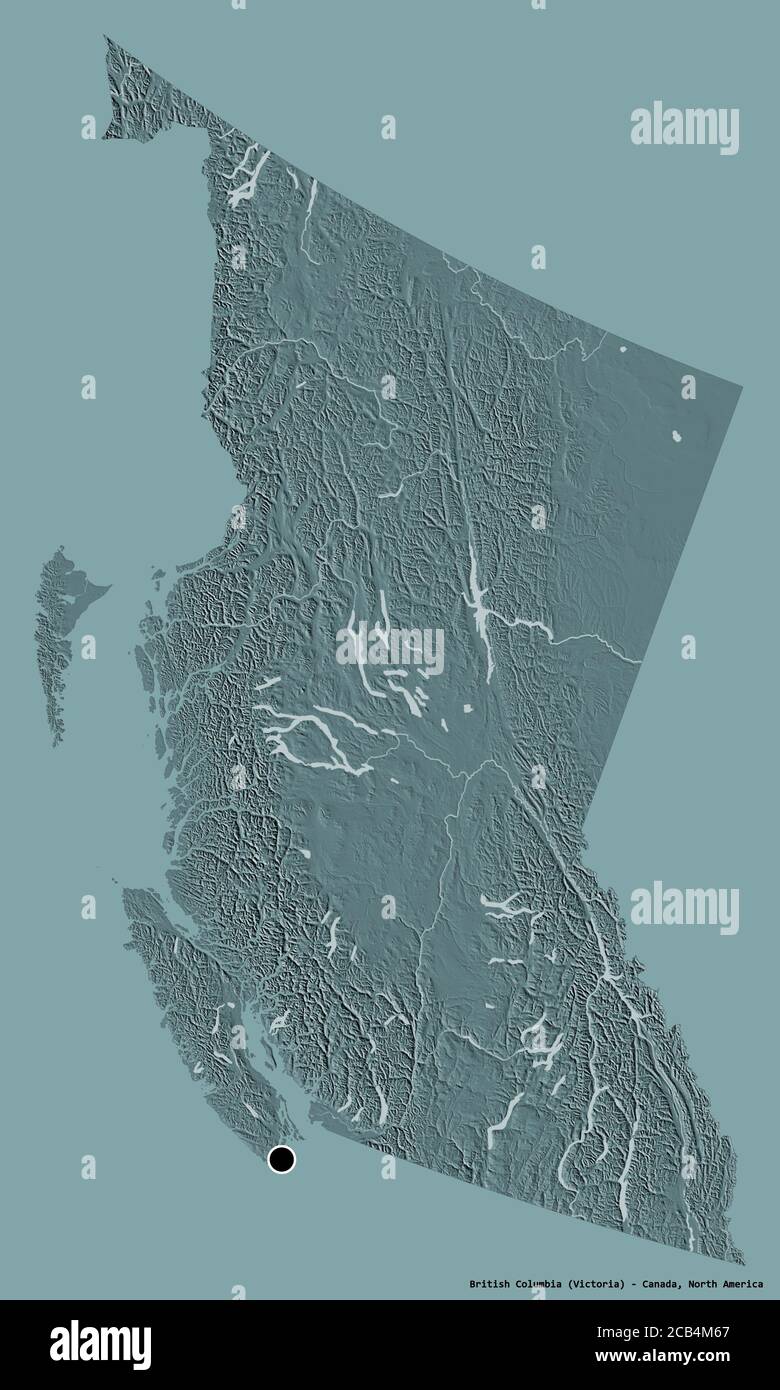 British columbia map canada elevation hi-res stock photography and ...