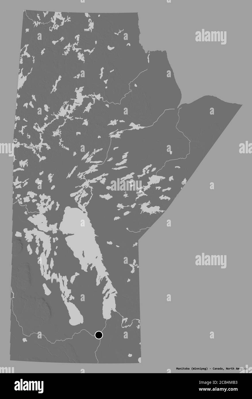 Manitoba on a map Black and White Stock Photos & Images - Alamy