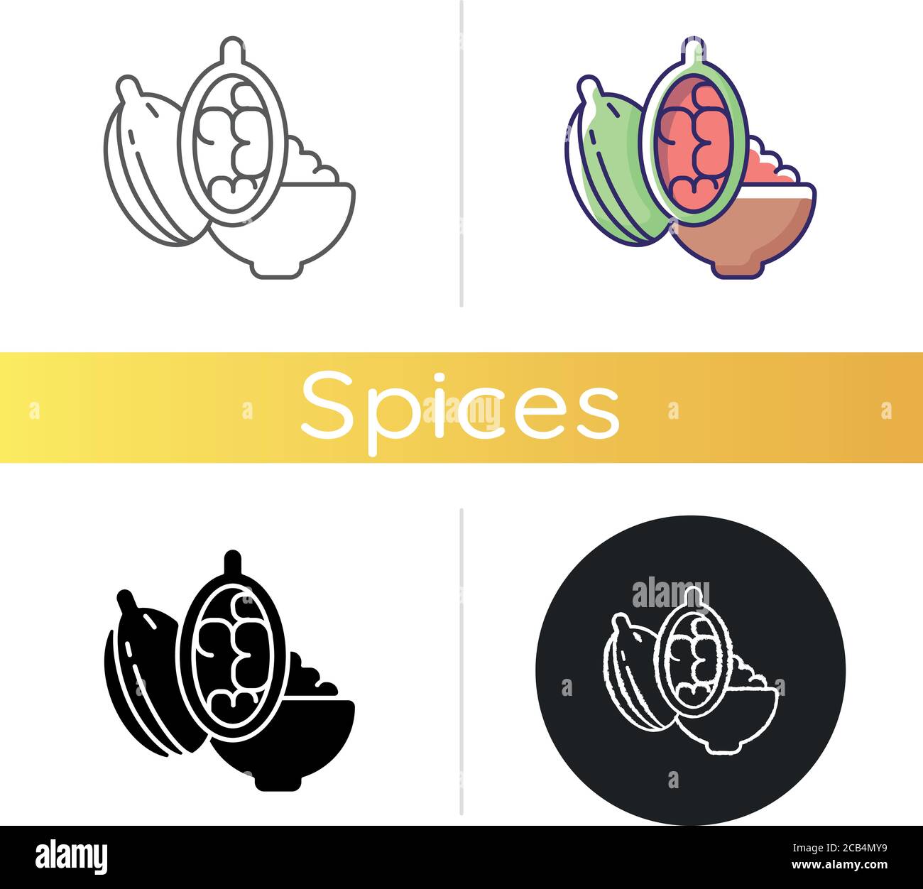 Green cardamom pods spices Stock Vector Images - Alamy