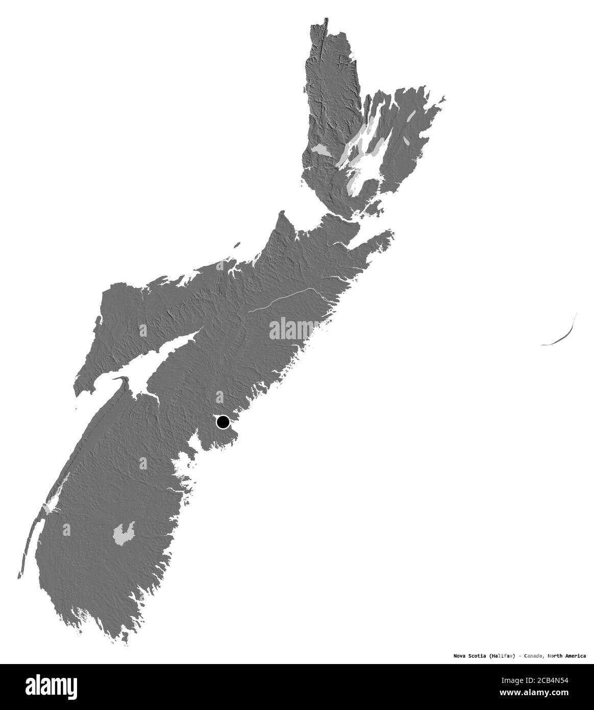 Map of nova scotia on globe Black and White Stock Photos & Images - Alamy