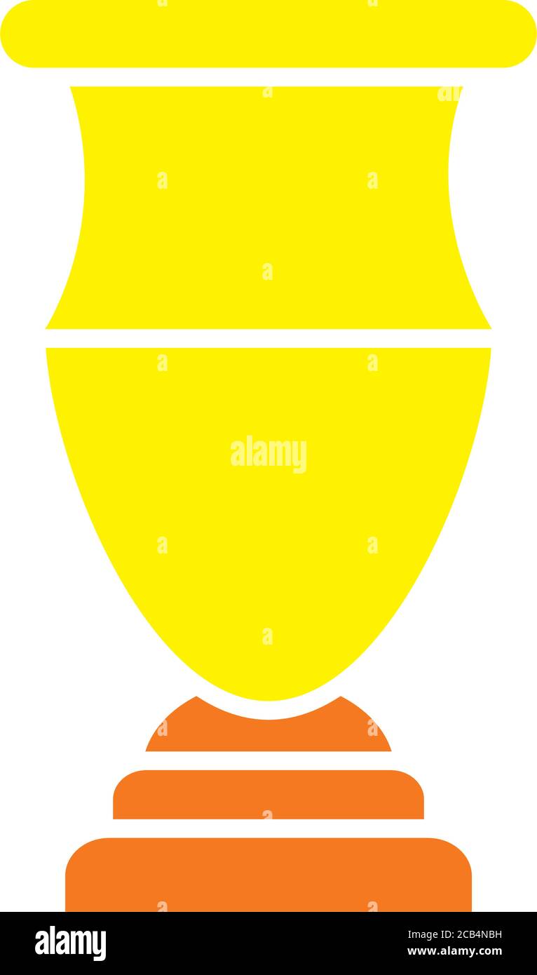 decorative trophy icon over white background, flat style, vector ...